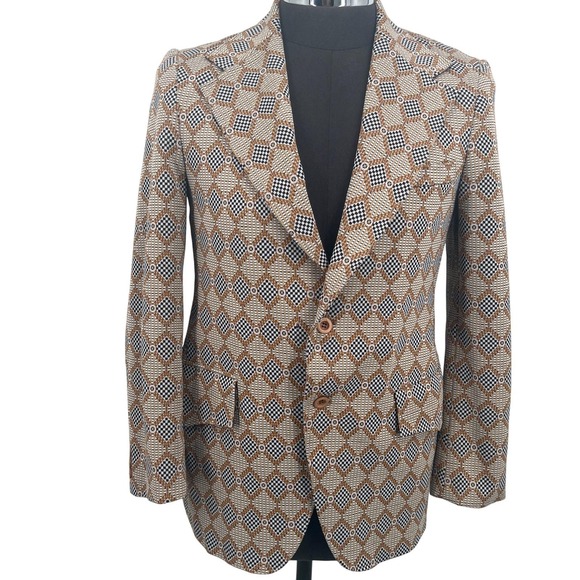 American Vintage | Suits & Blazers | Vintage 7s Mens Blazer Checkered ...